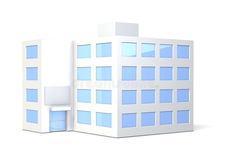 Miniature Model of the Office Building.White Background Stock ...