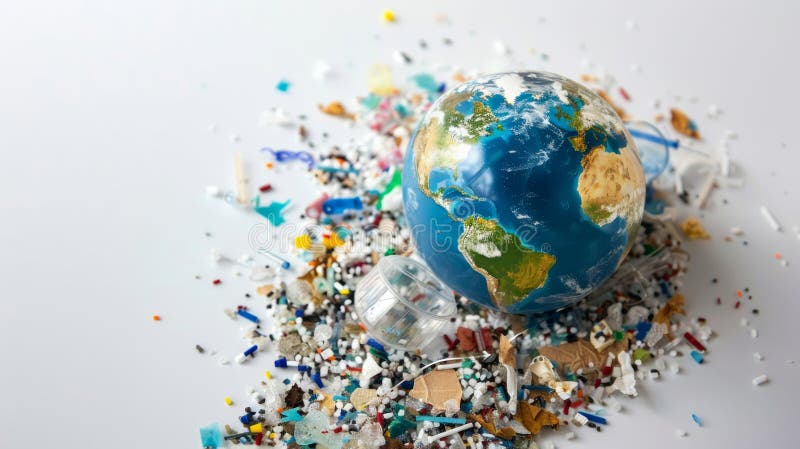 Miniature Model of Planet Earth is Drowning in a Pile of Plastic Trash ...