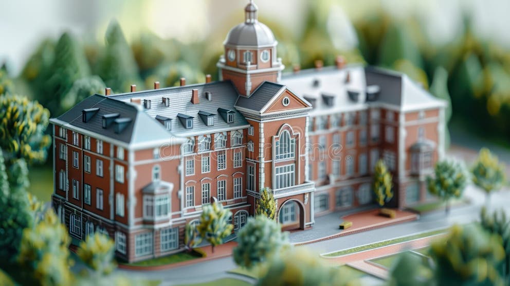 A Miniature Model of a University Campus, Made of Plastic Stock ...