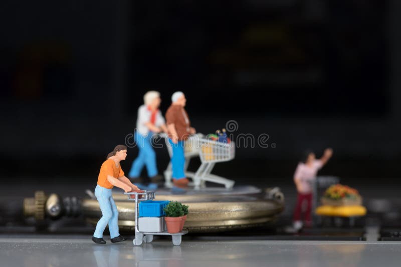 Miniature Models of Various Shopping on Computer Keyboards and Pocket ...