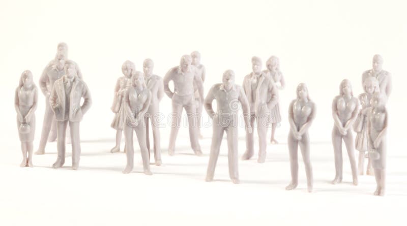 Miniature Monochrome Figures Of Human Stock Photo - Image of estate ...