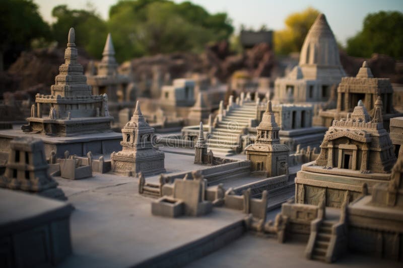 Miniature Monuments from Several Nations Scattered Stock Photo - Image ...