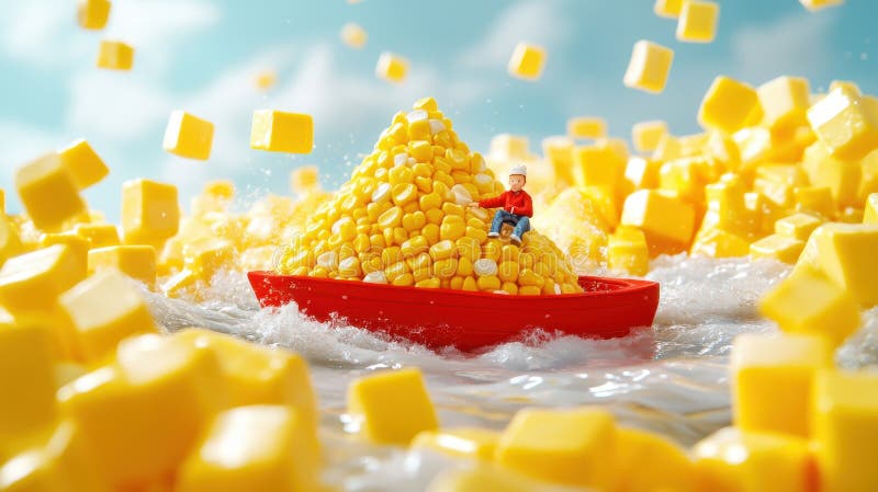 Miniature Mountain of Corn on the Cob Adventure Stock Image - Image of ...
