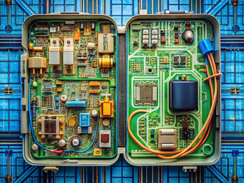 Revolutionary Miniature Electrical Device Stock Illustrations – 2 ...