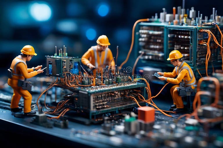 Miniature Network Engineers Stock Illustrations – 93 Miniature Network ...