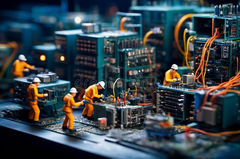 Miniature Network Engineers Stock Illustrations – 93 Miniature Network ...