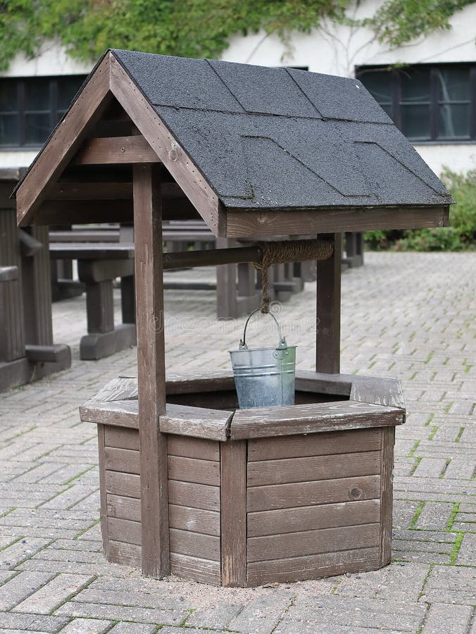A Miniature Old Model Well in the Museum Courtyard Stock Photo - Image ...