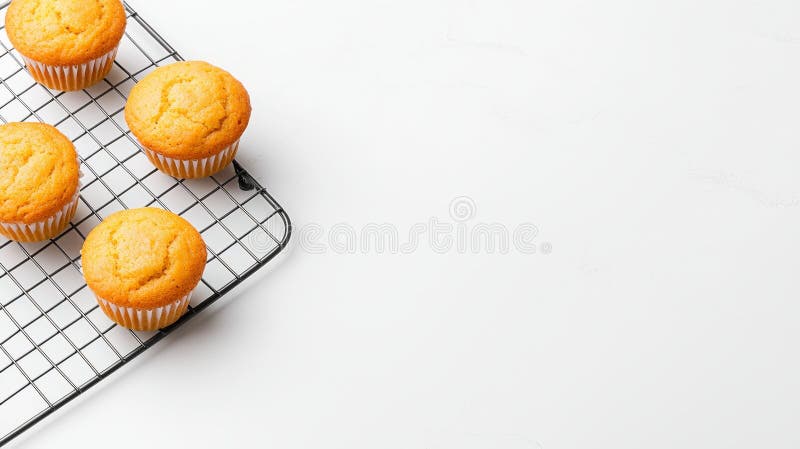 Miniature Orange Poppy Seed Cakes Placed on a Wire Rack in a ...