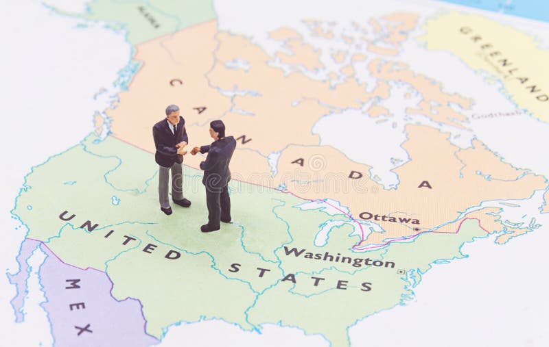 Miniature People, Businessman Standing on Map American Stock Photo ...