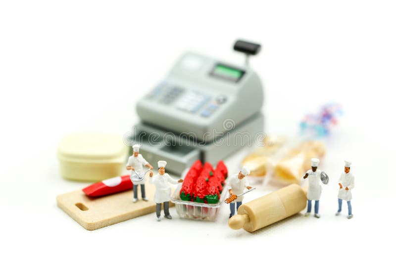Miniature People : Chef with Market,cooking Concept Stock Image - Image ...