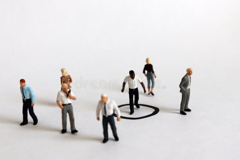 Miniature People. the Concept of Black Discrimination Stock Image ...