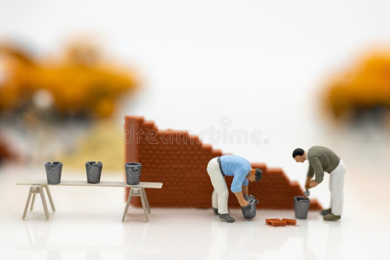 Miniature People: Construction Workers Building Plans , Have Building ...