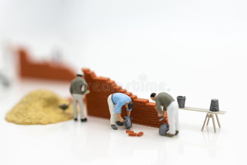 Miniature People: Construction Workers Building Plans , Have Building ...