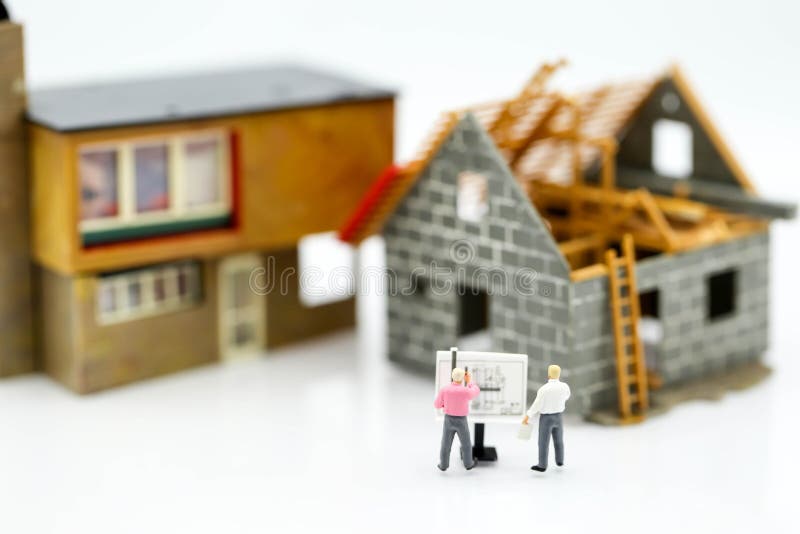 Miniature People : Engineering People and Architecture Working O Stock ...