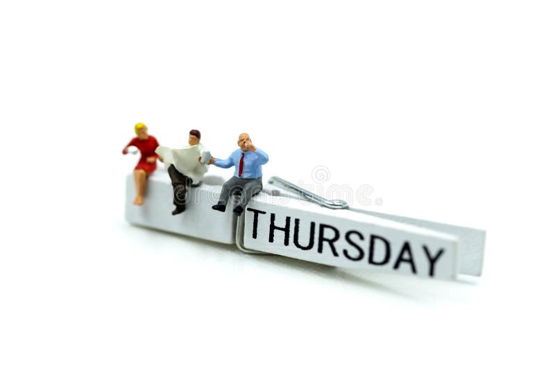 Miniature People : People Feeling and Sitting on List of Thursday ...