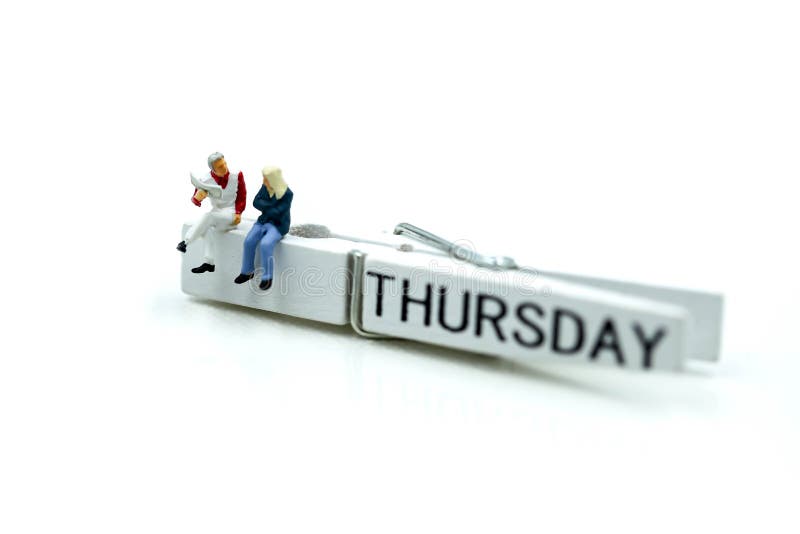 Miniature People : People Feeling and Sitting on List of Thursday ...