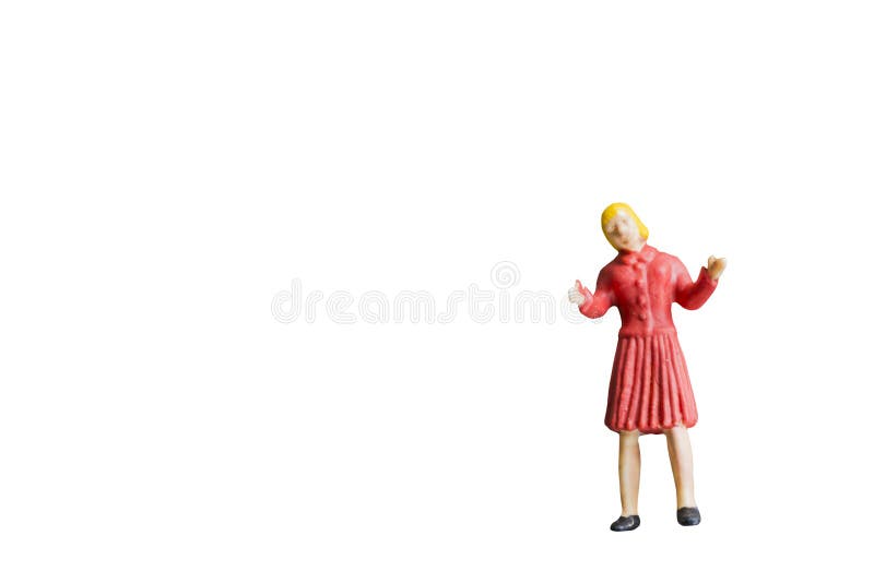 Miniature People Security Guard Isolated on White with Clipping Path ...
