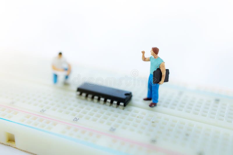 Bugs on a computer chip stock image. Image of debugging - 101961943