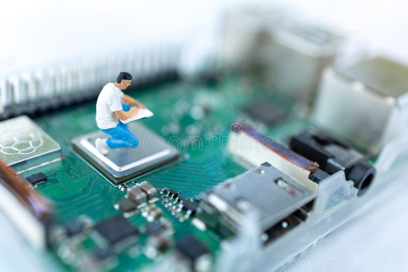 Bugs on a computer chip stock image. Image of debugging - 101961943