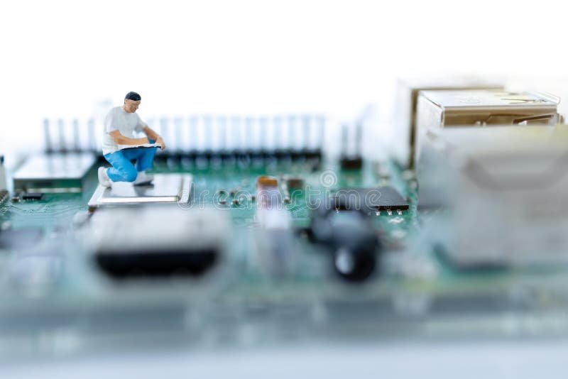 Bugs on a computer chip stock image. Image of debugging - 101961943