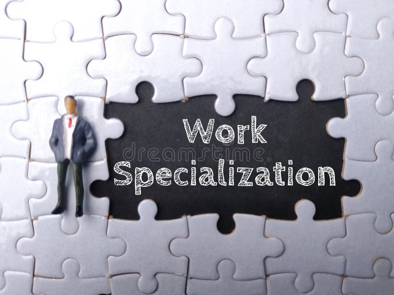 White Puzzle with the Word Work Specialization Stock Photo - Image of ...