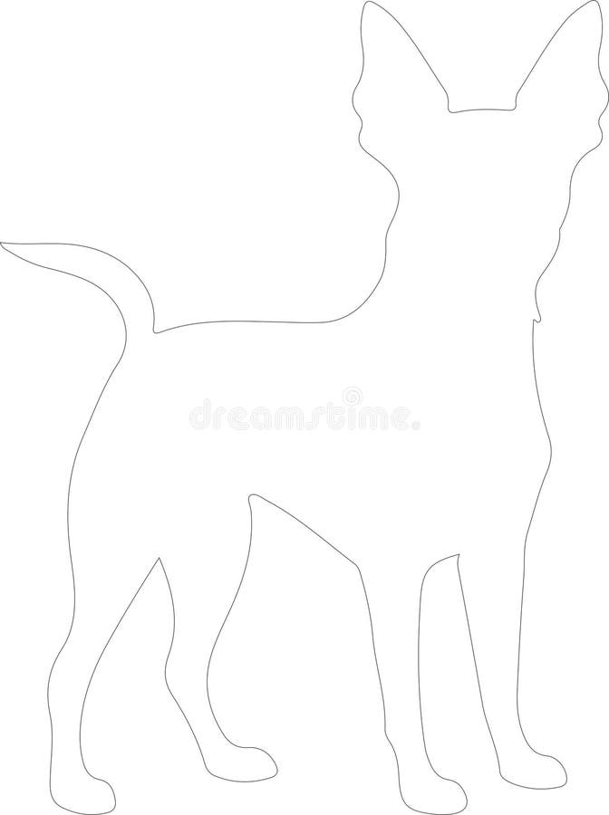 Miniature Pinscher Outline Silhouette Generative Ai Stock Vector Illustration Of Illustrations