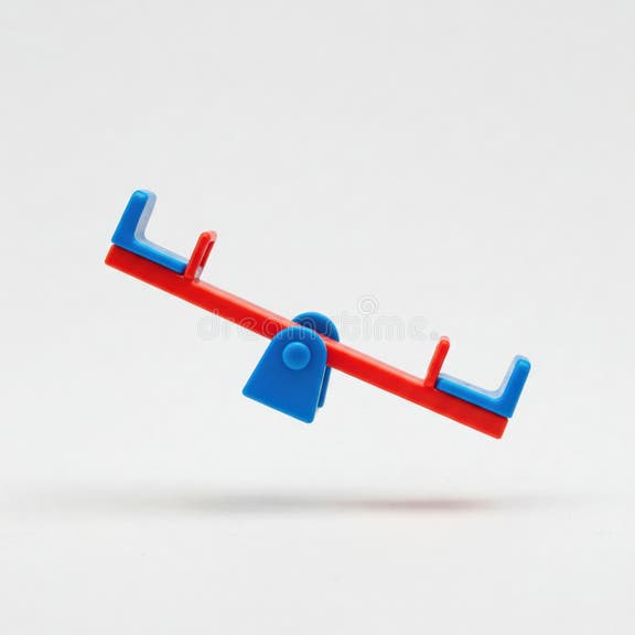 Miniature Plastic Seesaw Toy Stock Illustration - Illustration of ...