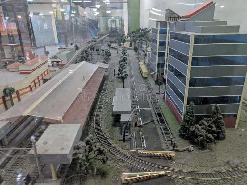 Miniature of the Railway Station Stock Photo - Image of city ...