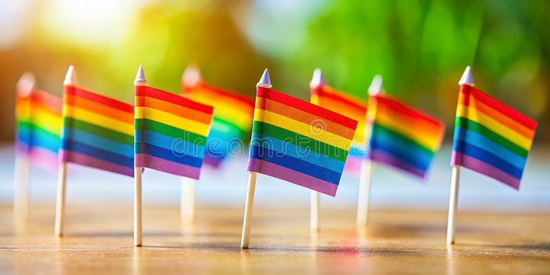 Miniature Rainbow Pride Flags a Vibrant Celebration of LGBTQ Pride in a ...