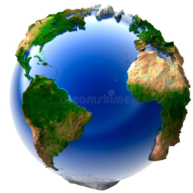 Real Earth with the Atmosphere Stock Illustration - Illustration of ...