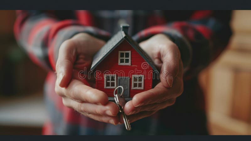 The Miniature Red House.AI Generated Image Stock Image - Image of house ...