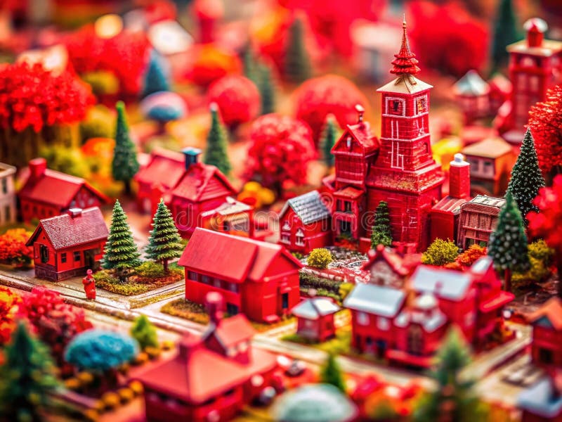 A Miniature Red Plastic World Exploring the Details of a TiltShift ...