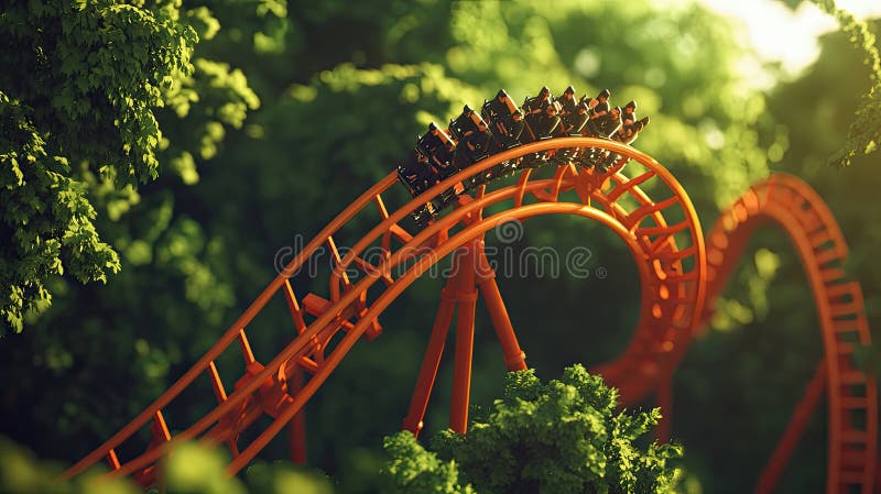 Miniature Rollercoaster Ride through a Forest Fun Entertainment Theme ...