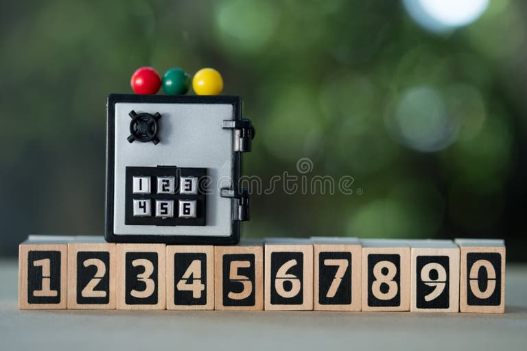 Miniature Safe with Lock Code Password Protection Stock Photo - Image ...