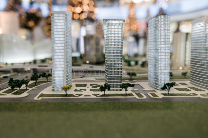 Miniature Scale of the City Stock Photo - Image of highway, financial ...