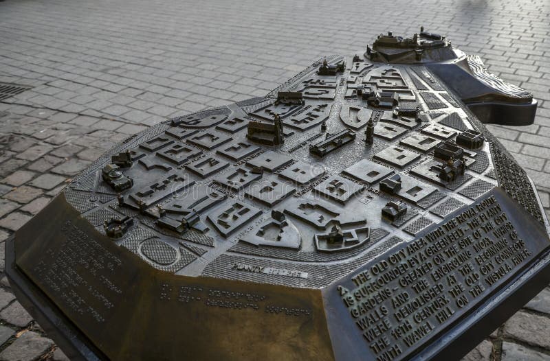 Miniature Scale Model of Old Town District of Krakow Editorial Stock ...