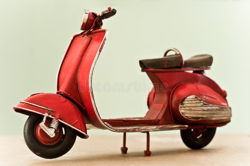 Red Vespa motor scooter editorial stock image. Image of retro - 19607939