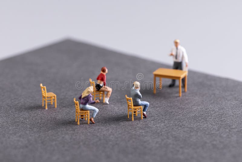 Miniature Sculptures of Students in a Classroom Stock Photo - Image of ...