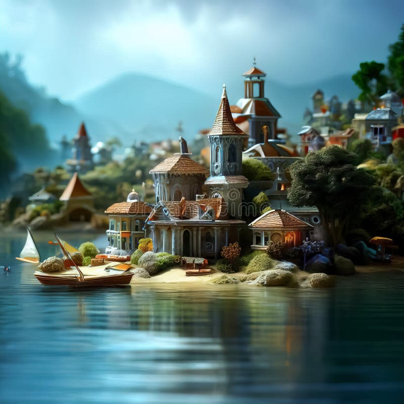 Miniature Surrealism Stock Illustrations – 491 Miniature Surrealism ...