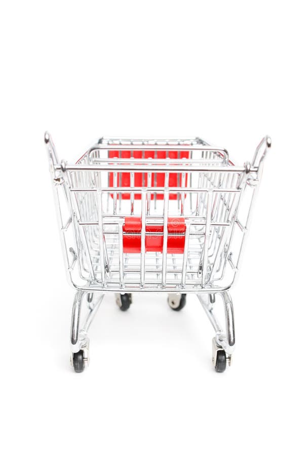 Miniature shopping trolley stock image. Image of isolated - 11125221