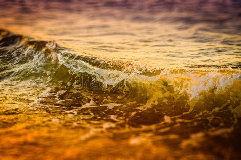 Miniature Shoreline and Ocean Waves Stock Photo - Image of softness ...