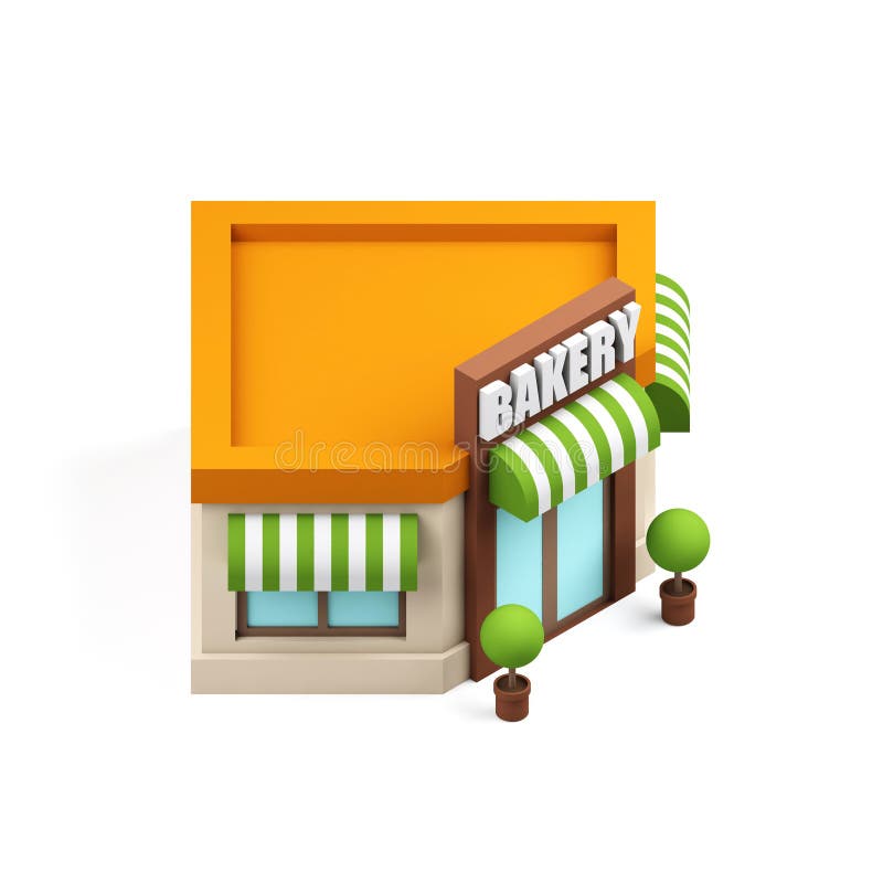 Miniature Store. 3d Illustration Stock Illustration - Illustration of ...