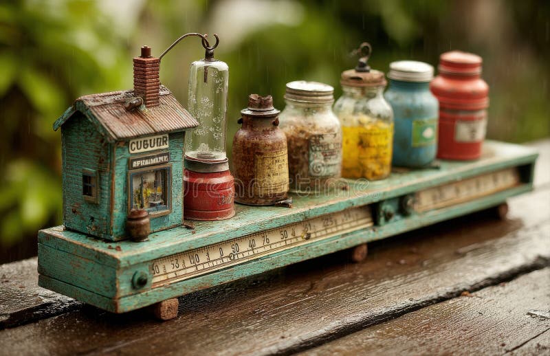 Miniature Sugar Refinery Processing Sugar Cane on a Rainy Day Stock Photo - Image of sweet ...