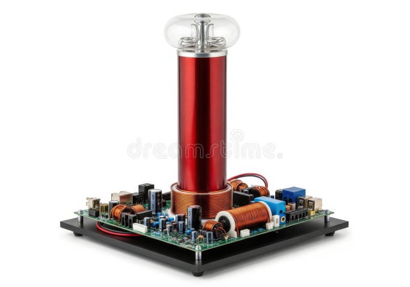 Functional Tesla Coil Model Stock Illustrations – 1 Functional Tesla ...