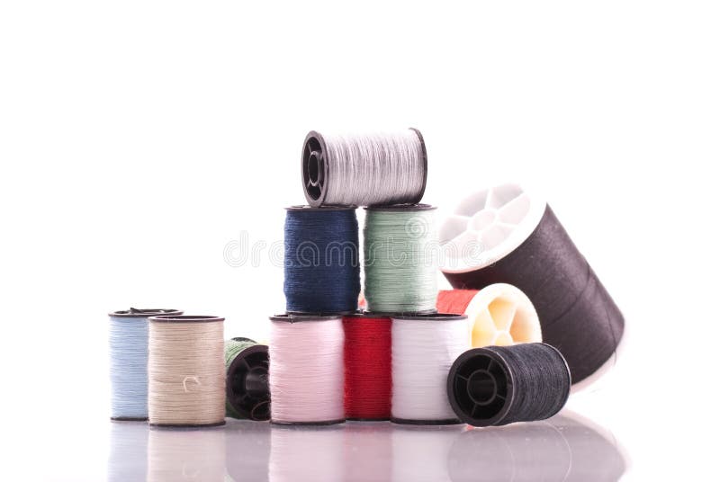 Miniature Thread Spools stock photo. Image of colorful - 18710946