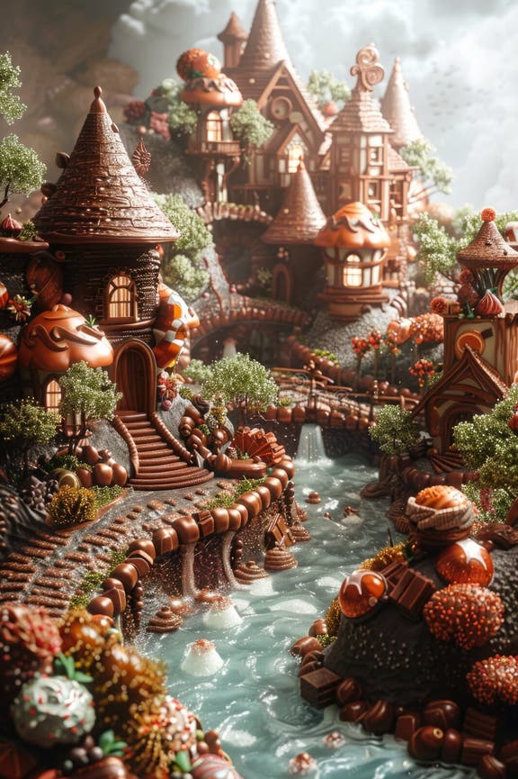 Miniature Town Model with River, Ideal for Urban Planning Projects ...