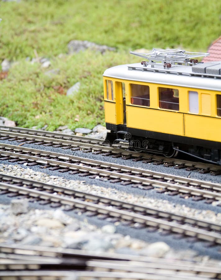 Miniature Toy Model of Modern Train Stock Photo - Image of small ...