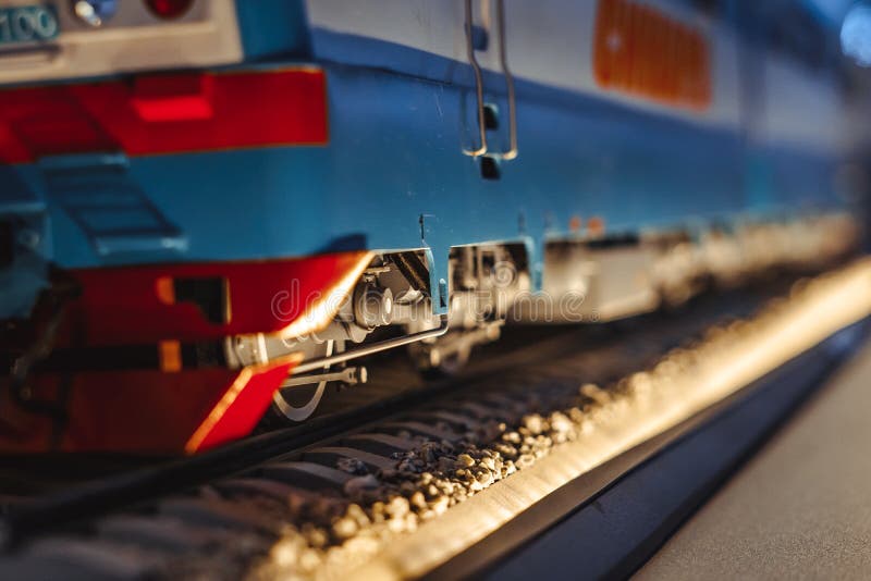 A Toy Model of a Modern Electric Train Stock Photo - Image of ...