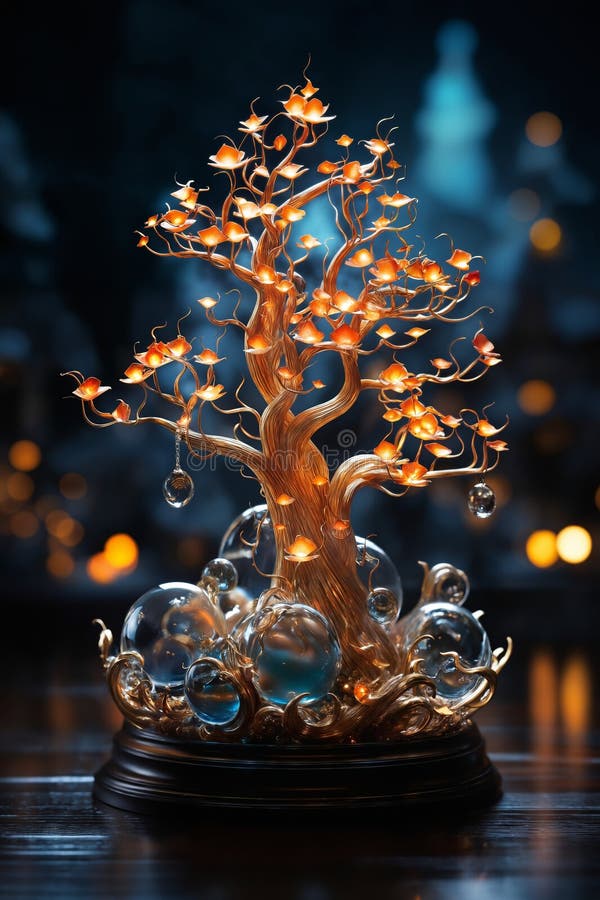 Miniature Tree Figurines Made of Glass or Ceramics, Beautiful ...
