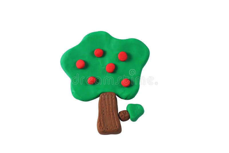 Miniature Tree Model from Japanese Clay Stock Image - Image of handmade ...